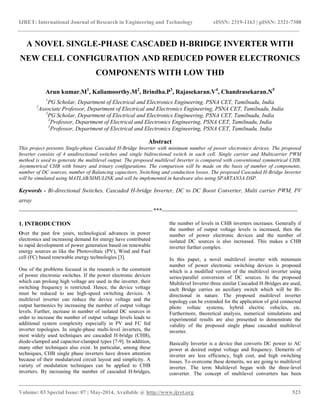 A novel single phase cascaded h-bridge inverter with new cell configuration and reduced power ...