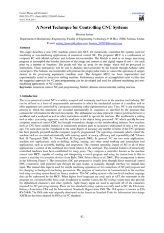 A novel technique for controlling cnc systems | PDF