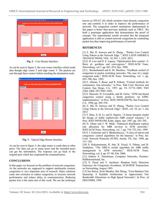 A Novel Token Based Approach Towards Packet Loss Control Pdf