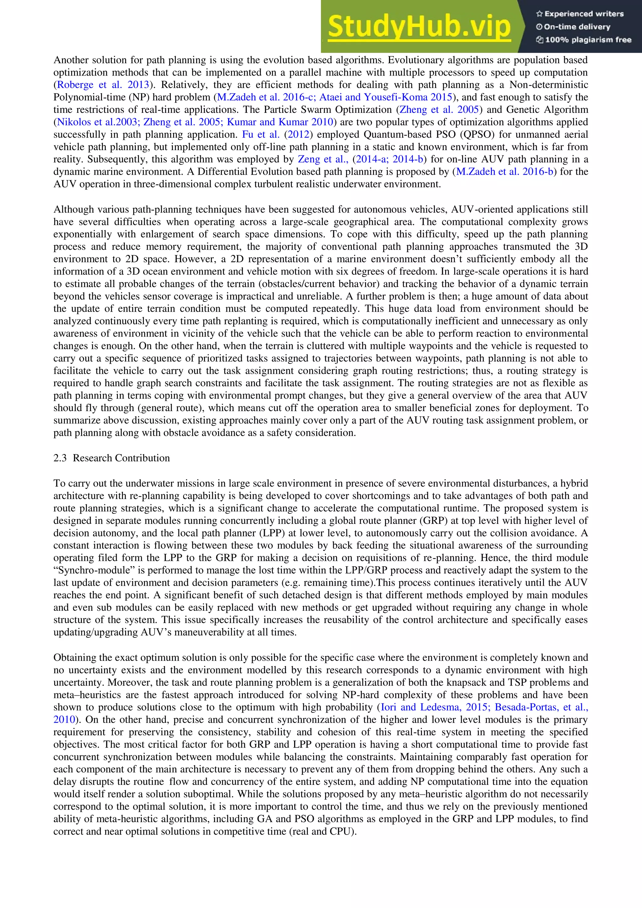 A Novel Versatile Architecture For Autonomous Underwater Vehicle S ...