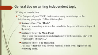 An overall study of TOEFL writing | PPTX