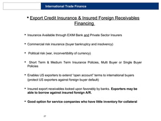 An overview of int'l trade finance latest | PPT