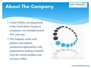 An overview about unitel utilities | PPT