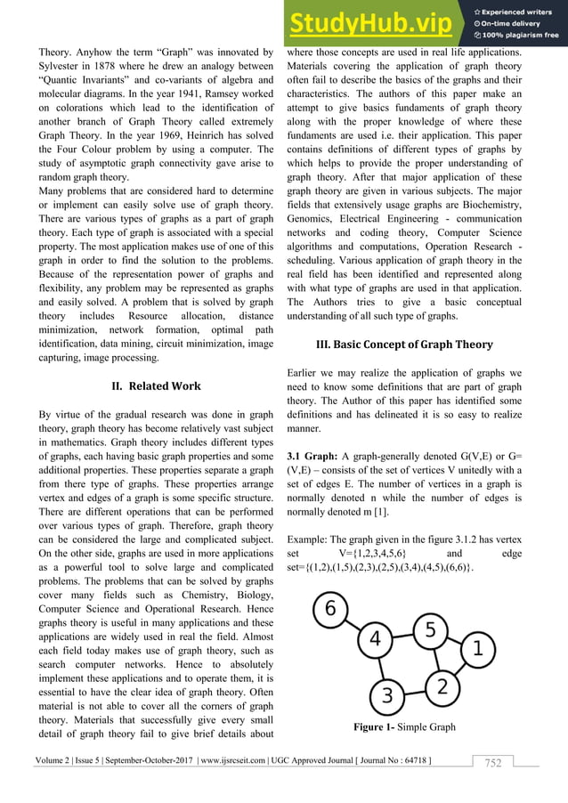 An Overview Applications Of Graph Theory In Real Field | PDF ...