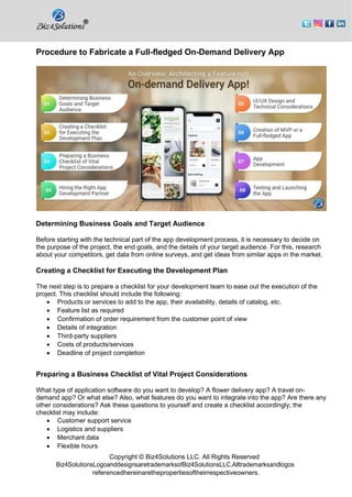 An overview architecting a feature rich on-demand delivery app! | PDF