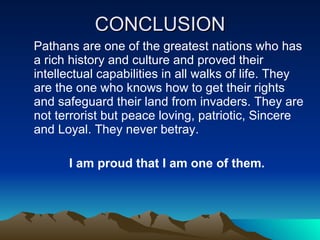 An overview of Pathans' Society | PPT