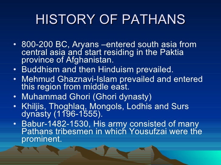 An overview of Pathans' Society