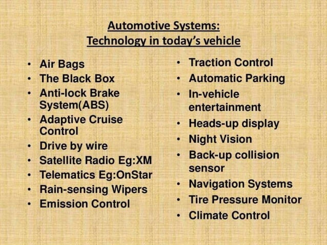 An overview of embedded systems in automobiles(With instructional videos) | PPTX