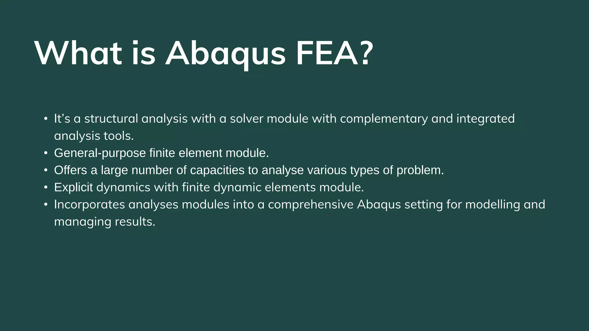 An Overview Of ABAQUS | PPTX