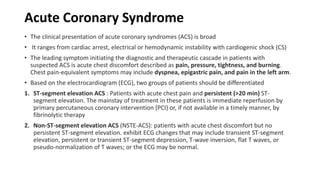 An overview of ACS.pptx | Heart and Cardiovascular Diseases | Diseases ...