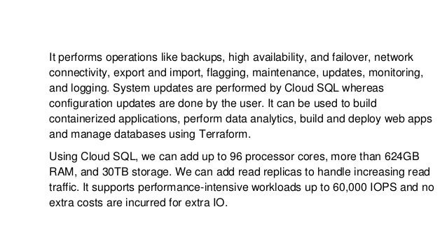 An Overview of All The Different Databases in Google Cloud | PPTX | Cloud Computing | Internet