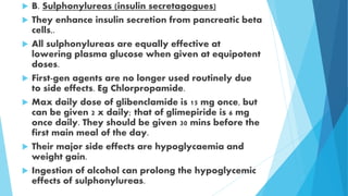 An overview of anti diabetic drugs and management of diabetic ...