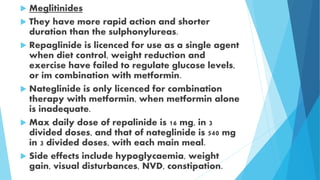 An overview of anti diabetic drugs and management of diabetic ...