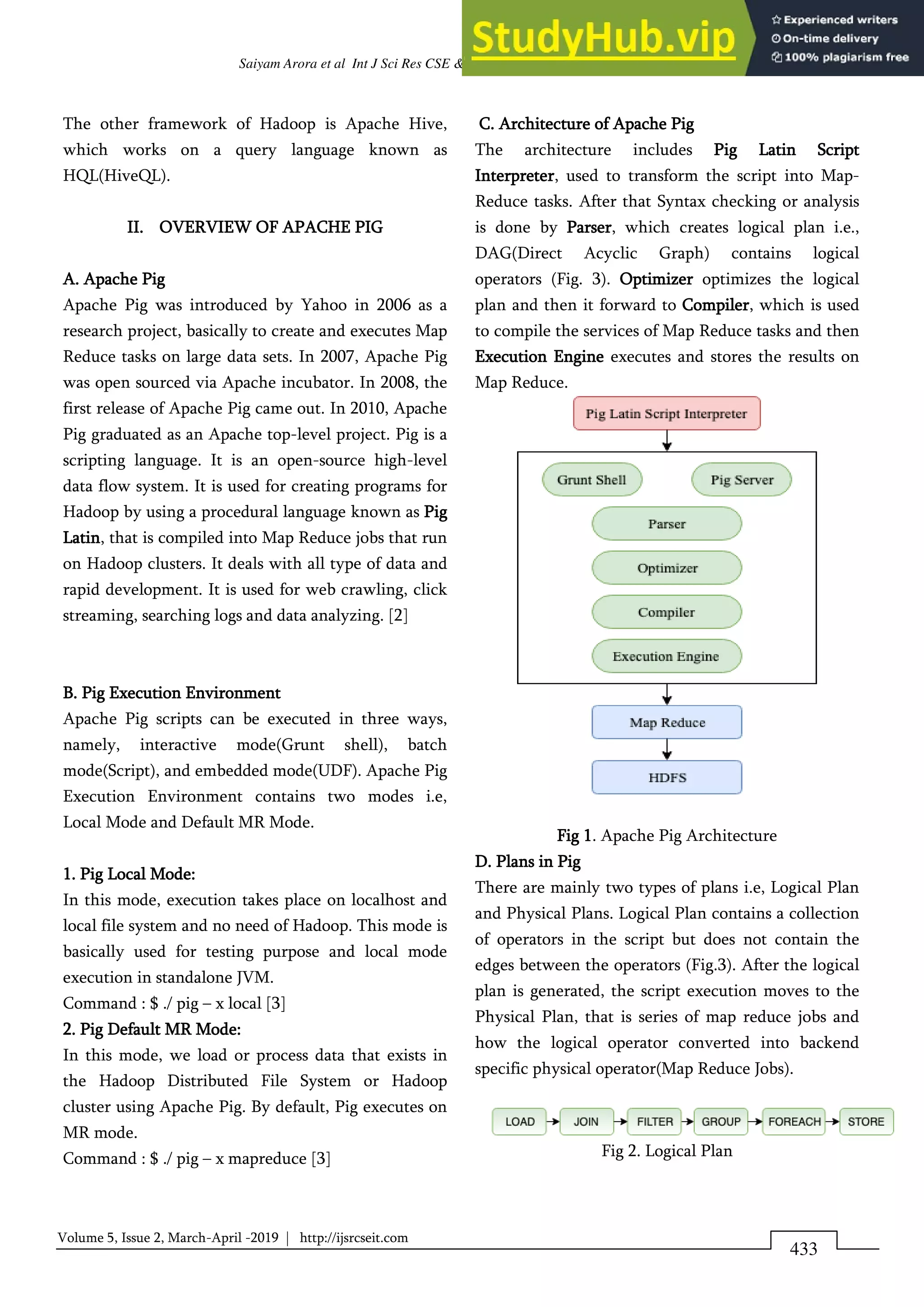 An Overview Of Apache Pig And Apache Hive | PDF | Programming Languages | Computing