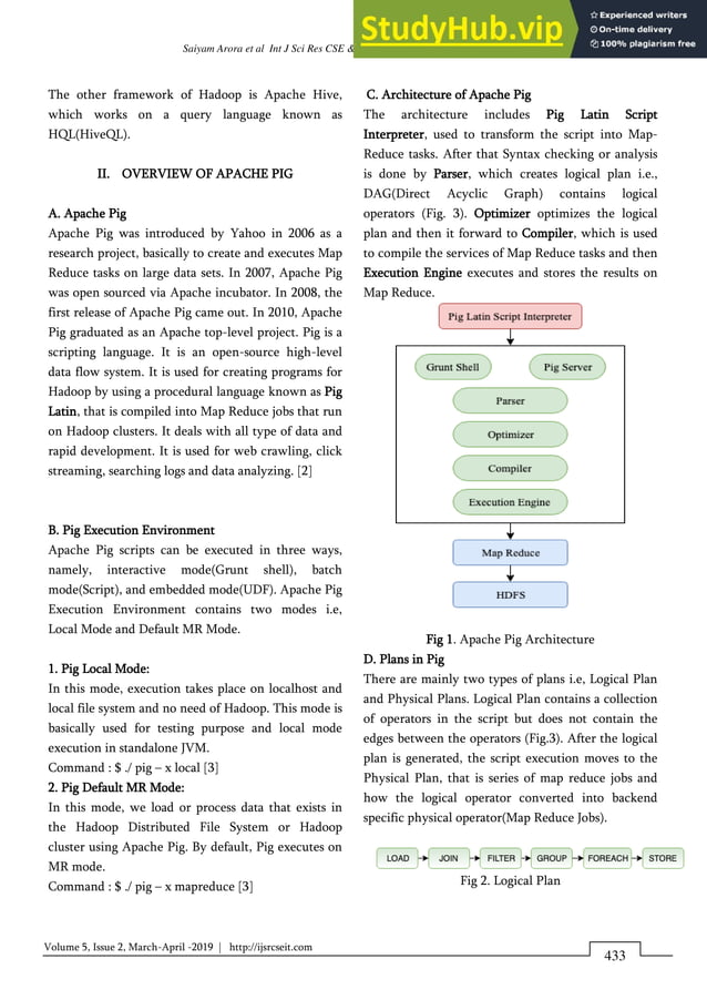 An Overview Of Apache Pig And Apache Hive | PDF | Programming Languages | Computing