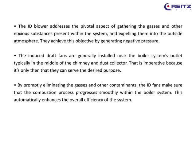 AN OVERVIEW OF APPLICATIONS OF INDUCED DRAUGHT FANS IN POWER PLANTS ...