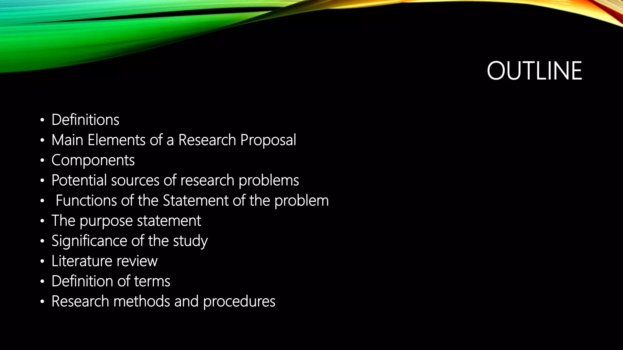 An overview of a research proposal | PPTX