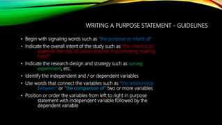 An overview of a research proposal | PPTX