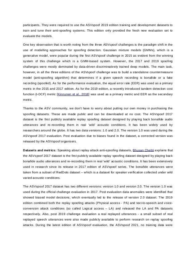 An overview of ASVspoof by Bhusan Chettri.pdf | Digital Audio | Computer Software and Applications