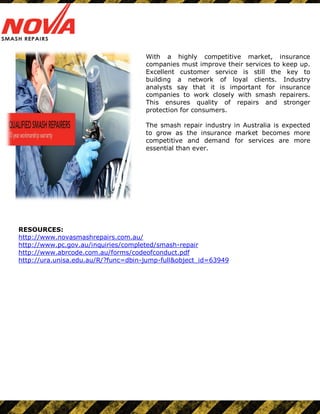 An Overview of Australia's Smash Repair Industry | PDF