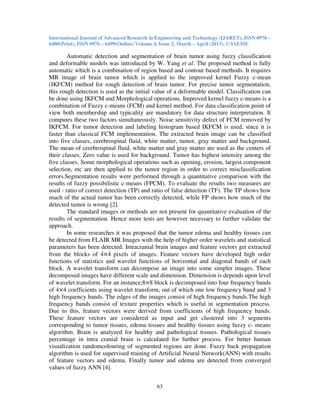 An overview of automatic brain tumor detection frommagnetic resonance images | PDF