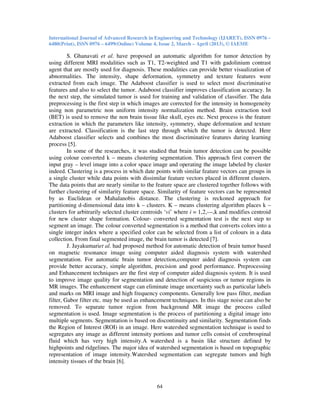 An overview of automatic brain tumor detection frommagnetic resonance images | PDF