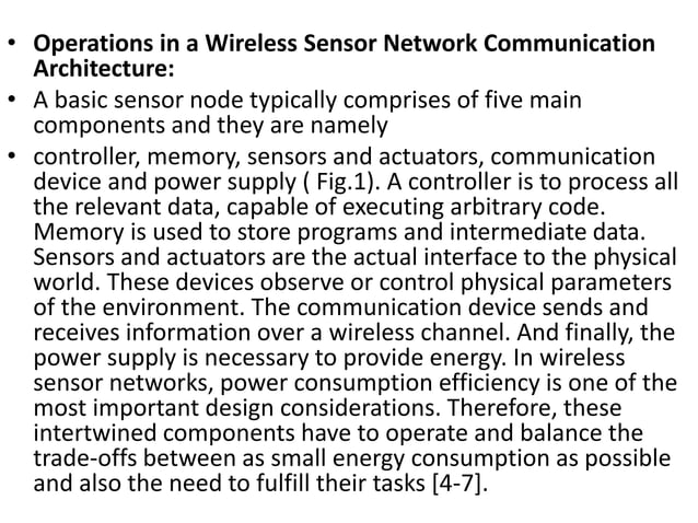 An overview of a wireless sensor network communication ppt | PPTX