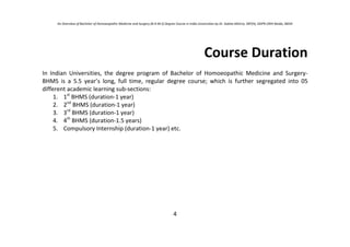 An Overview of Bachelor of Homoeopathic Medicine and Surgery (B.H.M.S ...