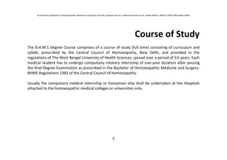 An Overview of Bachelor of Homoeopathic Medicine and Surgery (B.H.M.S ...