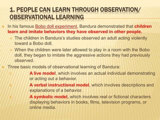 An overview of bandura's social learning theory | PPTX
