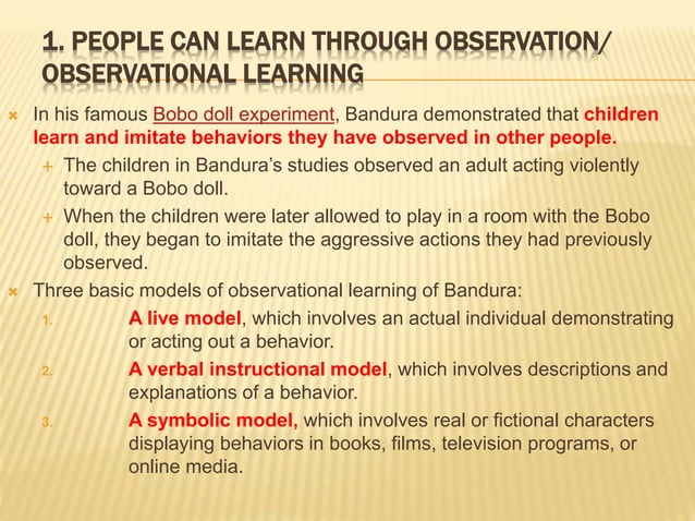 An overview of bandura's social learning theory | PPTX