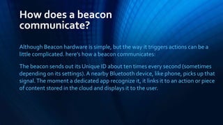 An overview of Beacons | PPTX