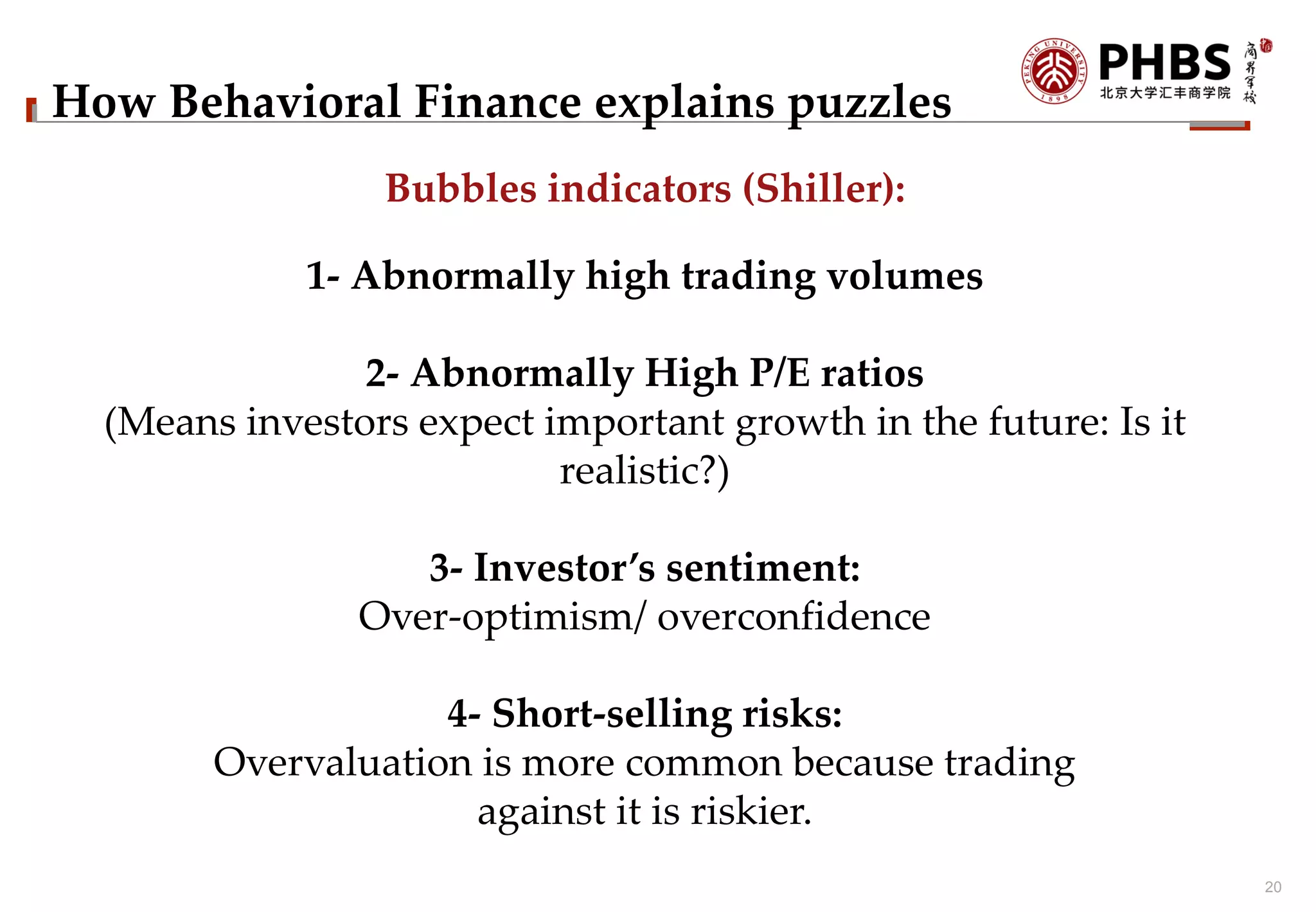 An overview of behavioral finance | PPT
