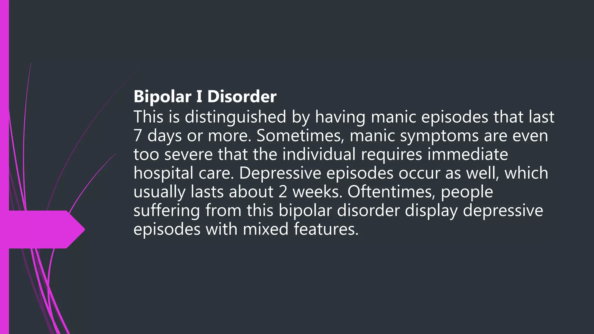 AN OVERVIEW OF BIPOLAR DISORDER | PPTX