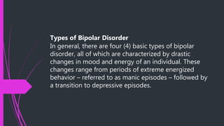 AN OVERVIEW OF BIPOLAR DISORDER | PPTX