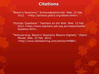An Overview of Bloom’s Taxonomy | PPT
