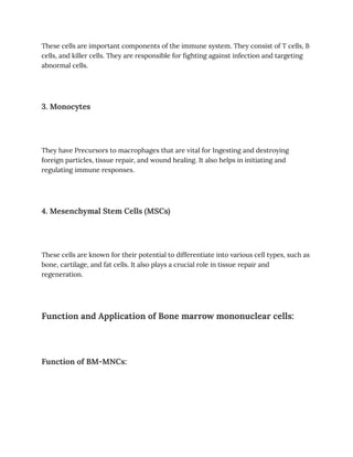 An Overview of Bone Marrow Mononuclear Cells_ Structure, Function, and ...