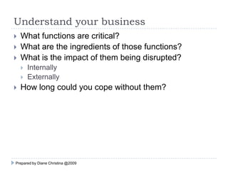 Business Continuity Management | PPTX