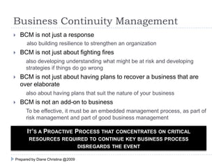 Business Continuity Management | PPTX