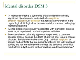 An overview of common mental disorders | PPT