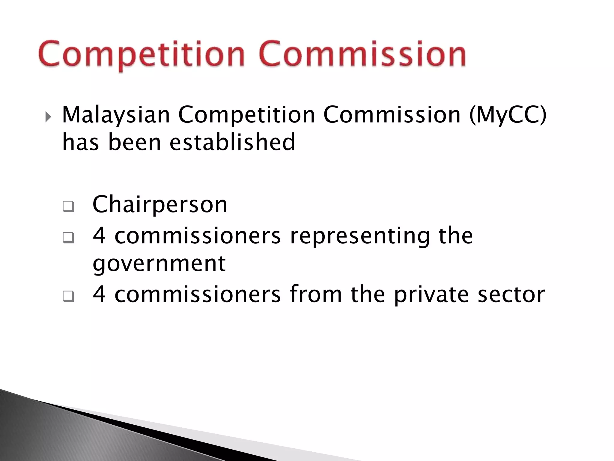 An overview of competition law in Malaysia | PPTX