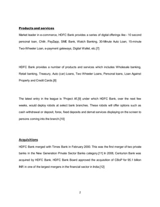 An OVERVIEW OF CSR ACTIVITIES PERFORMED BY HDFC BANK | DOCX