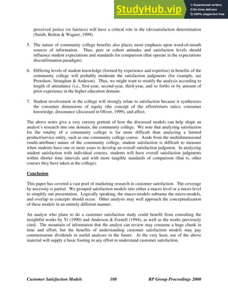 An Overview Of Customer Satisfaction Models | PDF