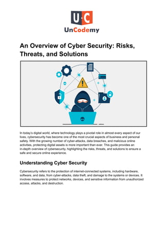An Overview of Cyber Security_ Risks, Threats, and Solutions.pdf