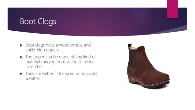 An overview of different types of clogs for women | PPT