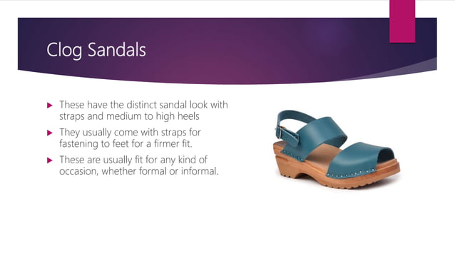 An overview of different types of clogs for women | PPT