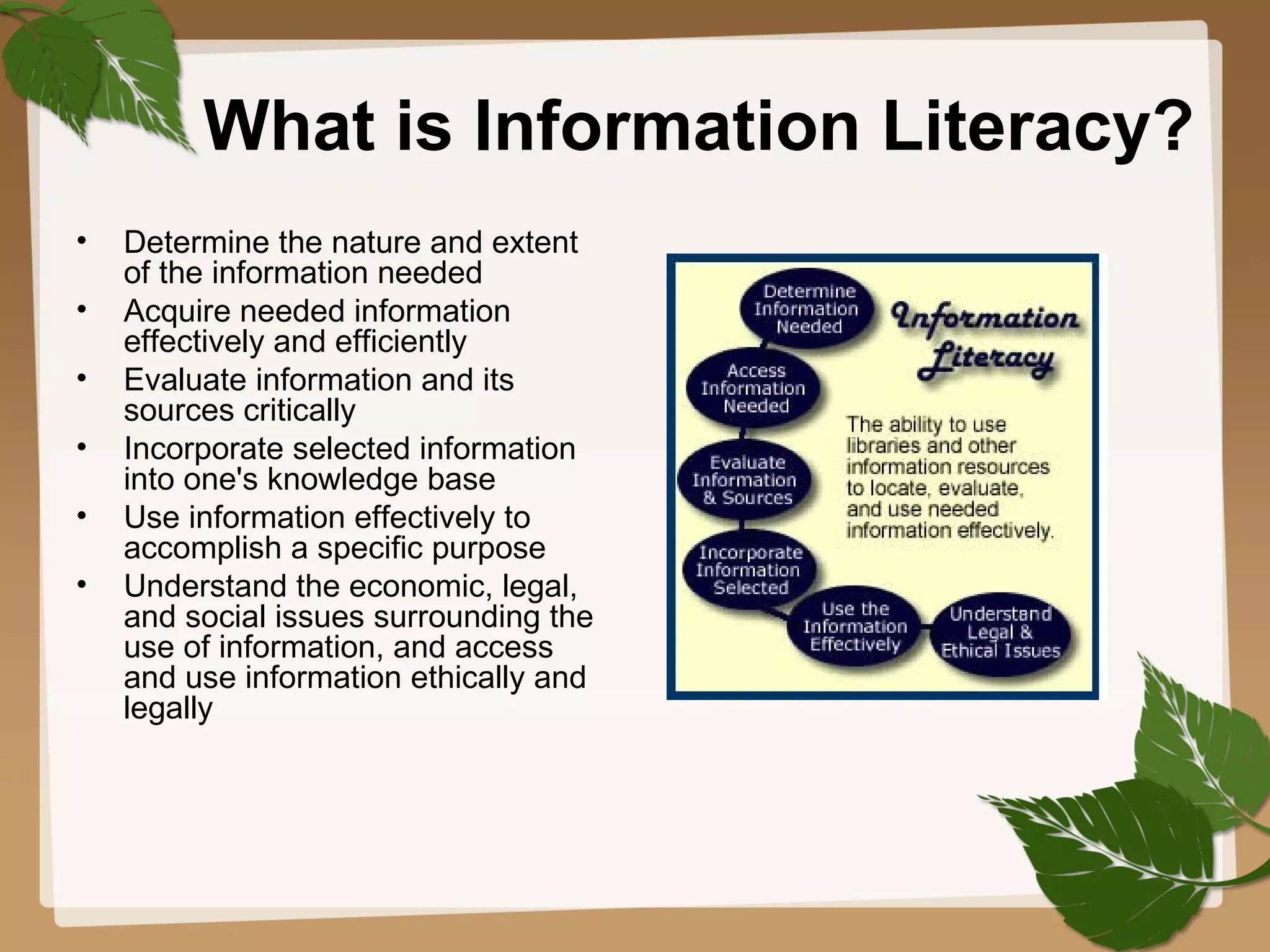 An overview of digital & information literacy | PPT