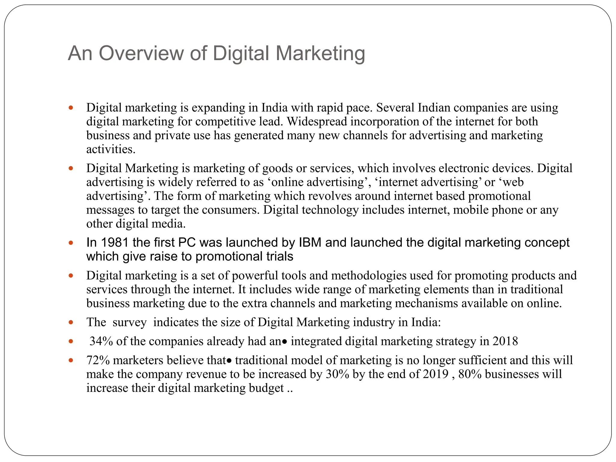 An Overview of Digital Marketing.pptx... | PPT