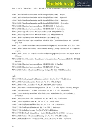 An Overview Of Education Policy Change In Post Apartheid South Africa | PDF