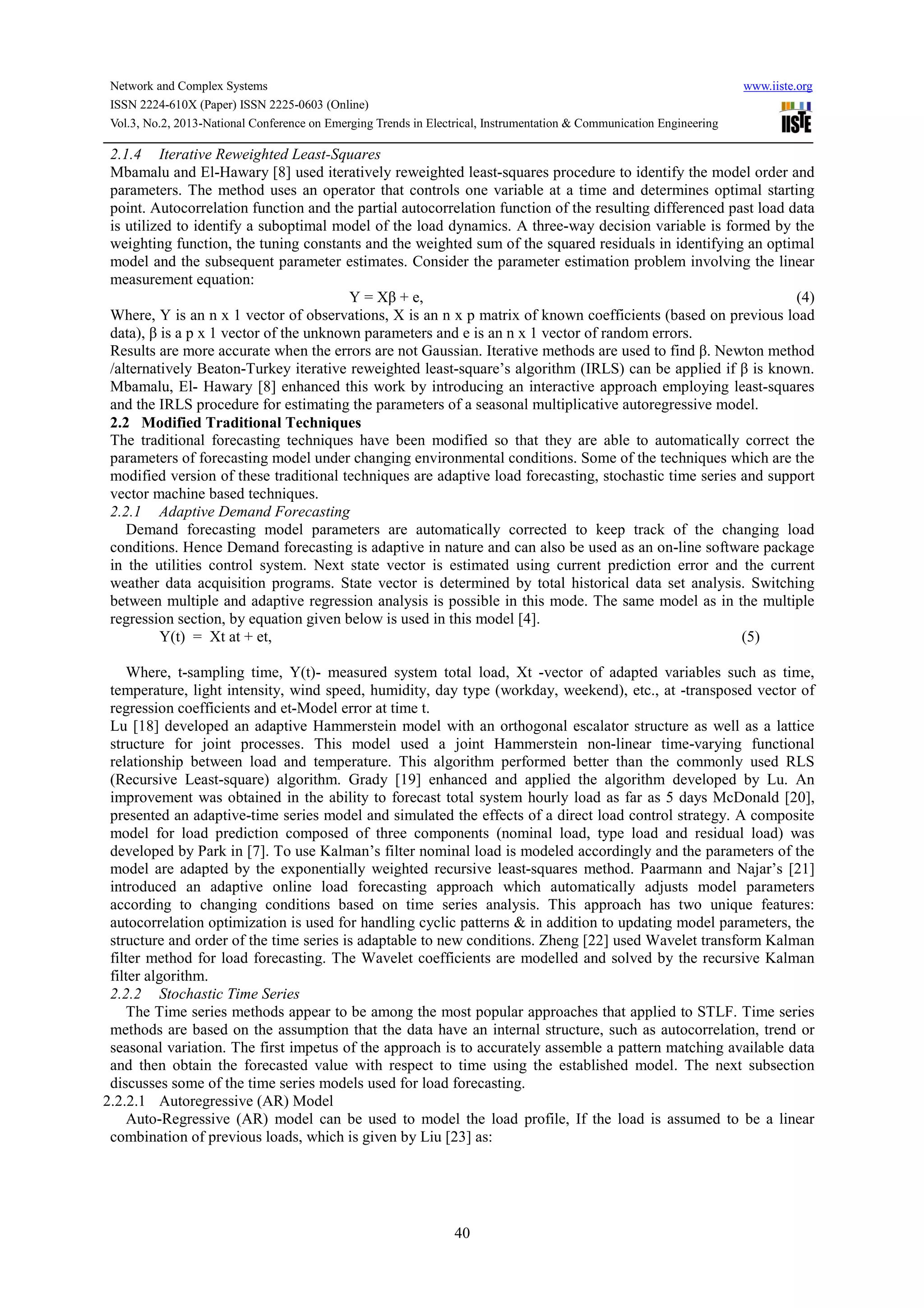 An overview of electricity demand forecasting techniques | PDF | Computer Networking | Computing